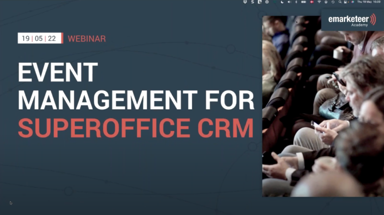 Event management for SuperOffice CRM - eMarketeer